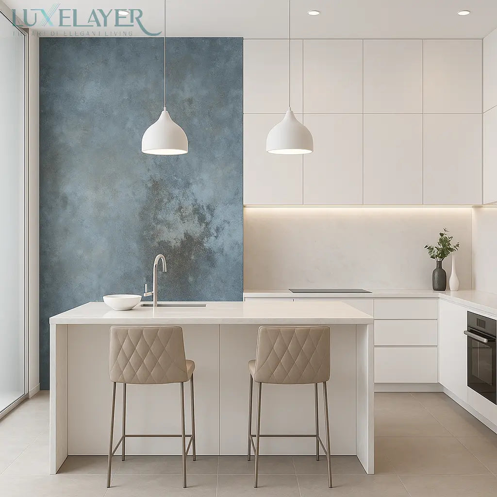 Steel Frost Oxide Wall Panel – Industrial Blue Metal Finish | LUXELAYER ...
